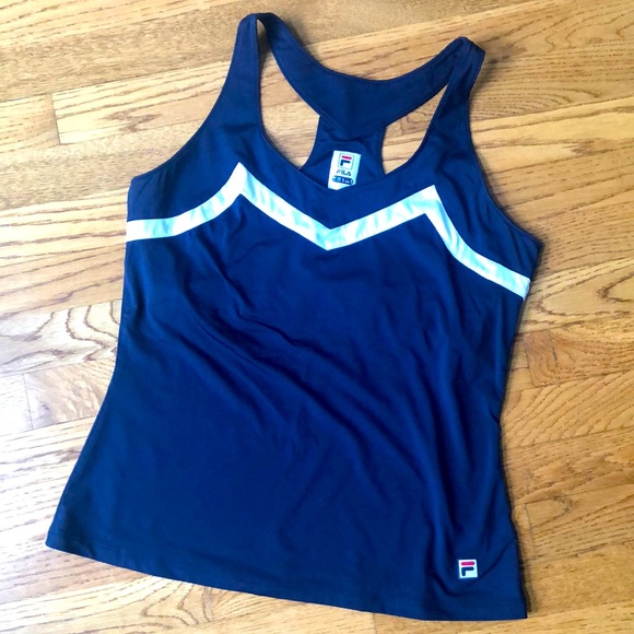 Fila | Tops | Fila Tank Top With Builtin Bra L | Poshmark